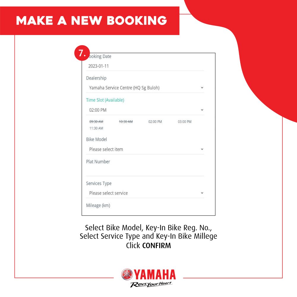 Welcome to Hong Leong Yamaha Motor | YAMAHA E-SERVICE BOOKING